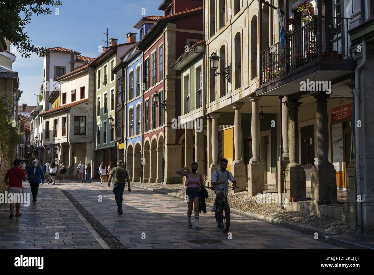 Rivero street with its arcades, dates from the 17th century and is ...