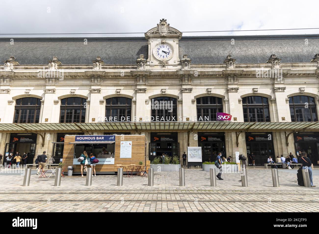The entrance of the SNCF train station of Saint Jean is pictured in ...