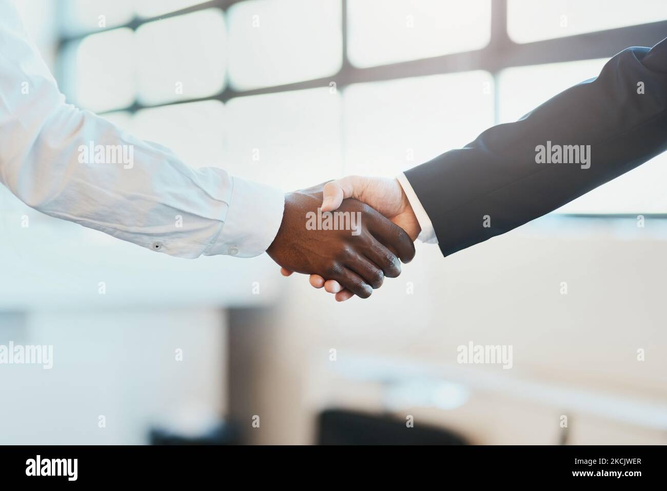 Looks like we have a deal. Closeup of two unrecognizable businesspeople ...