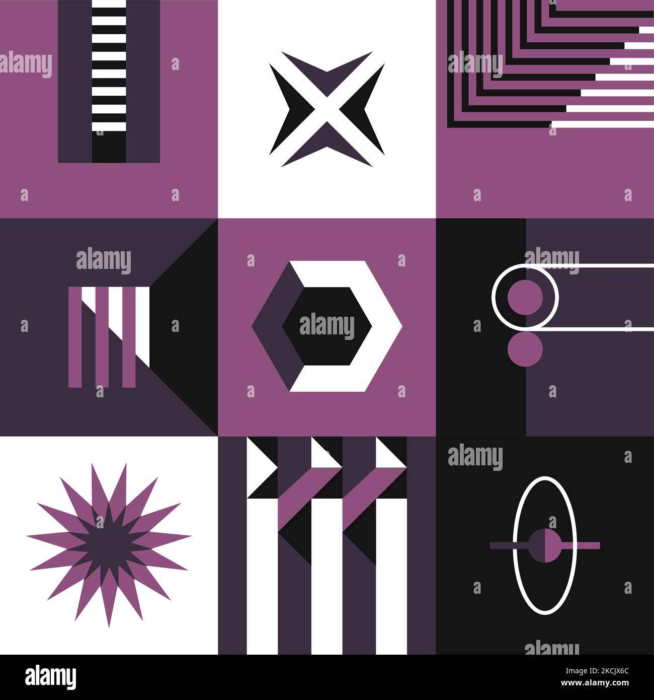 Geometric shapes and abstract forms in square Stock Vector Images - Alamy