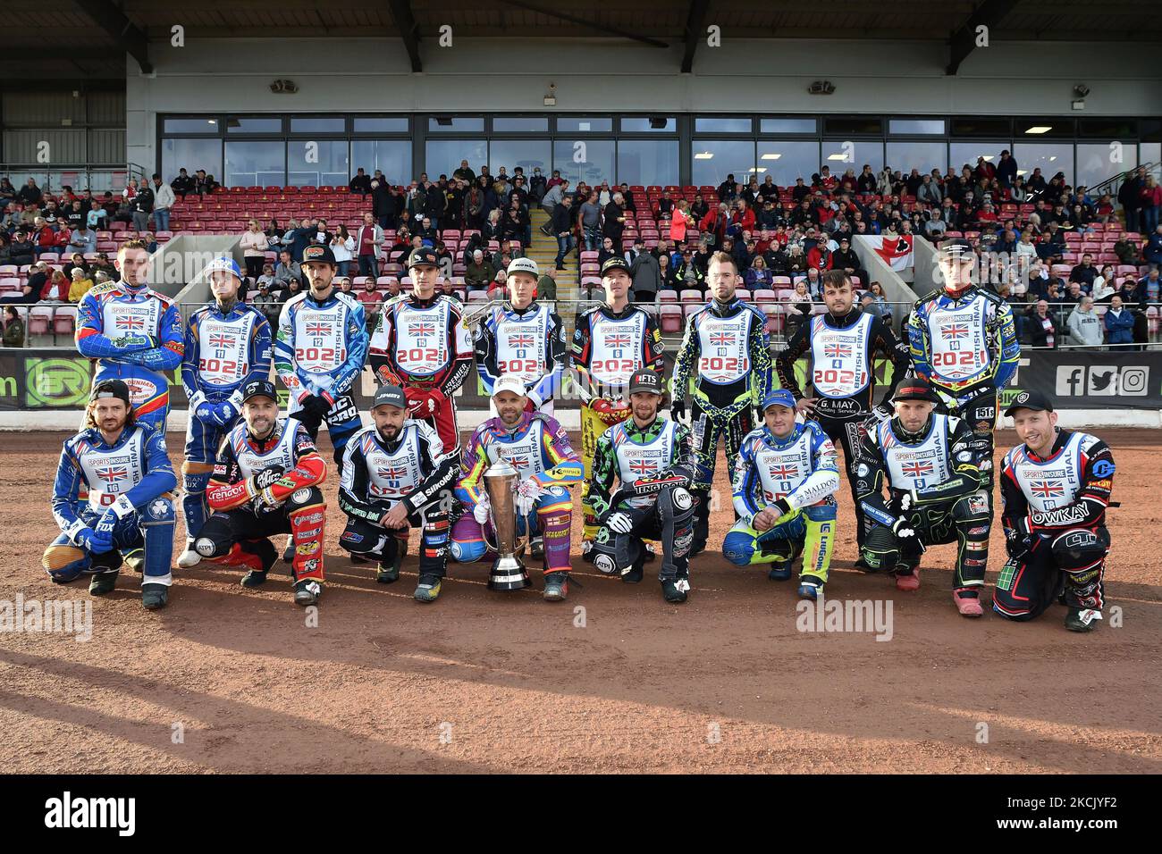 The line up during the Sports Insure British Speedway Finals at the ...