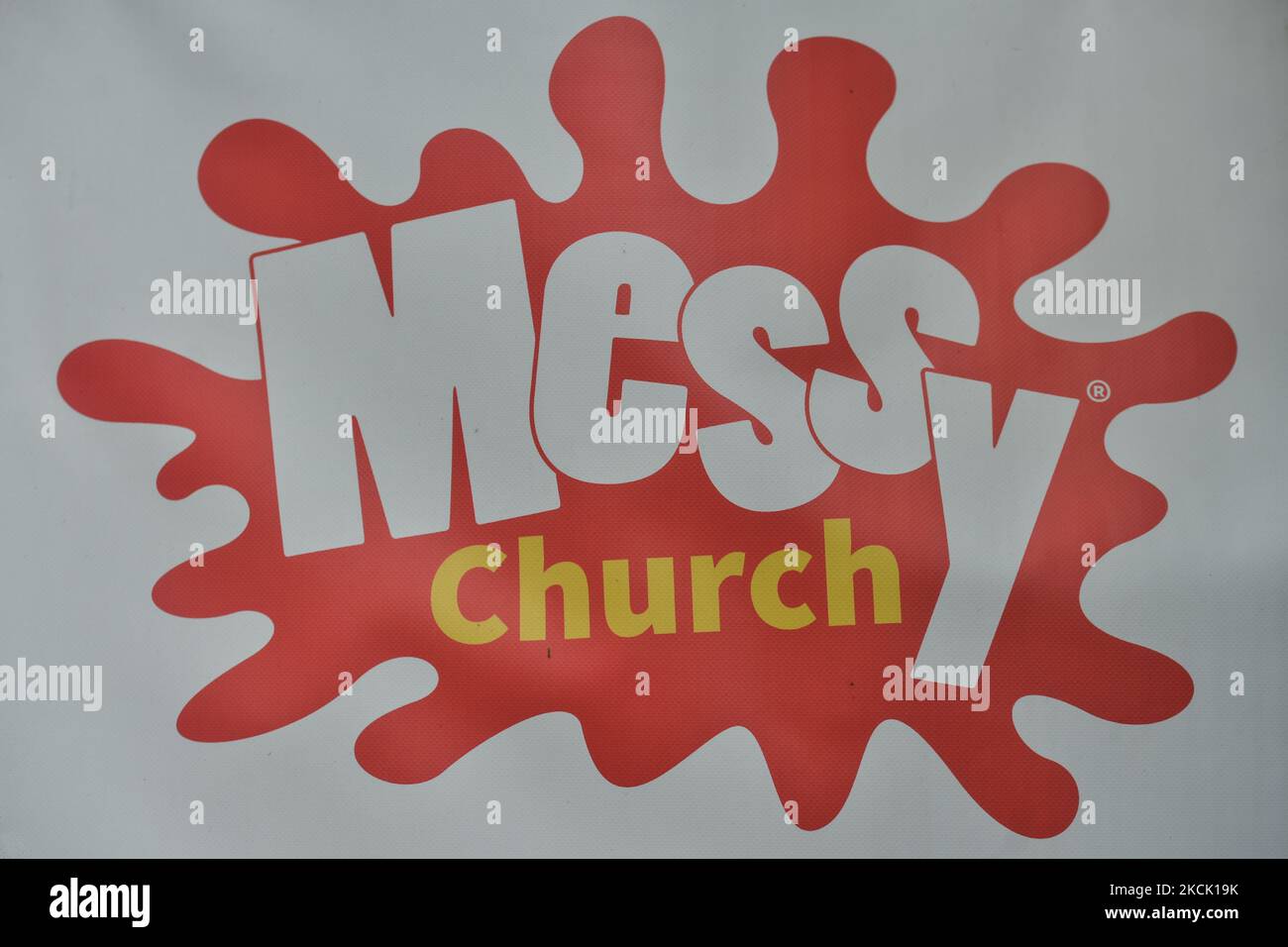 Messy church sign hi-res stock photography and images - Alamy