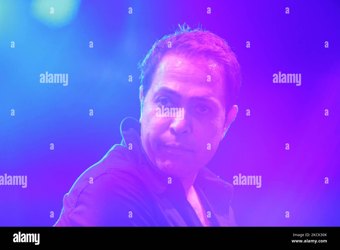 Egyptian singer Hakim performing during an open air concert held for ...