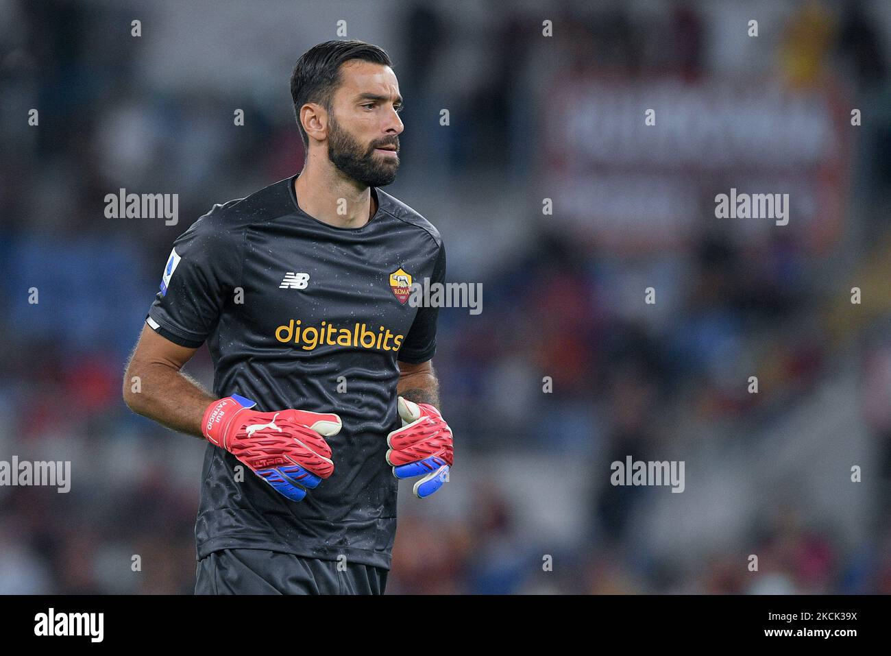 Rui Patricio of AS Roma looks on during the Serie A match between Roma ...