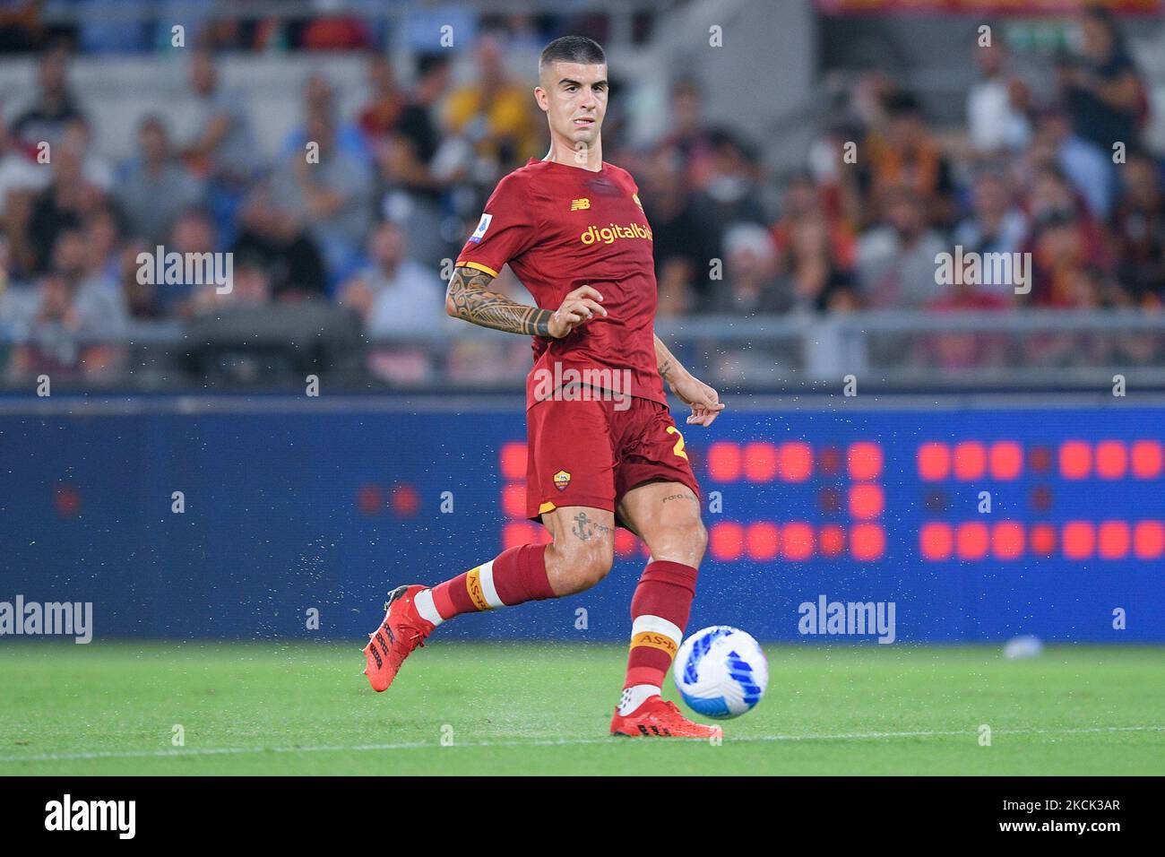 Gianluca Mancini of AS Roma during the Serie A match between Roma and ...
