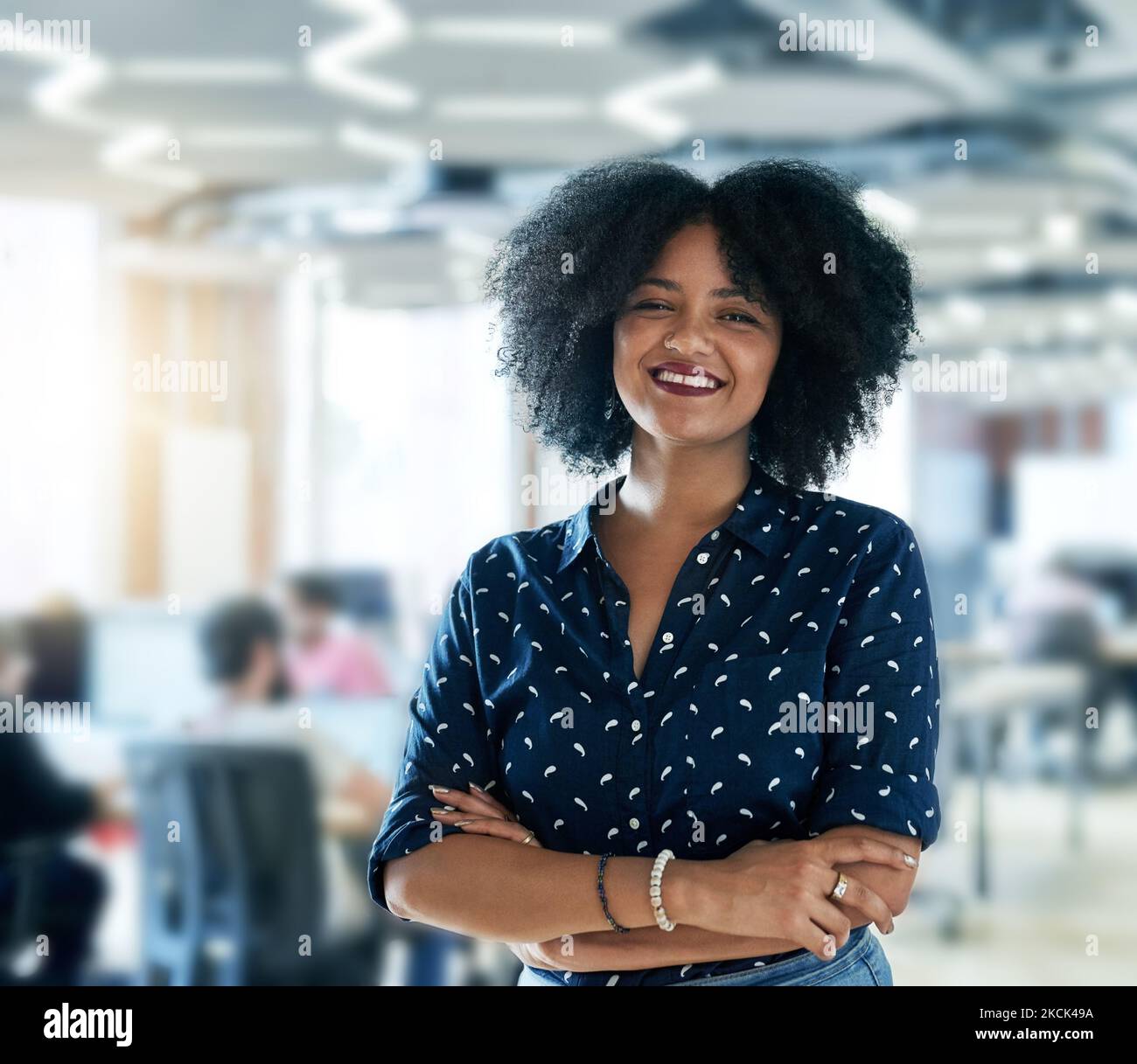 Beautiful female office worker works hi-res stock photography and ...