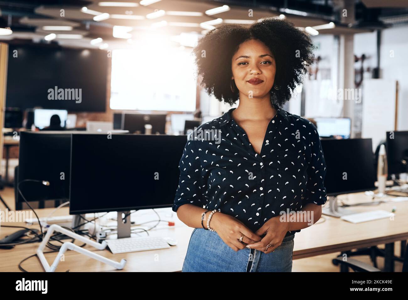 Be bold and find your own path to success. Portrait of an attractive ...