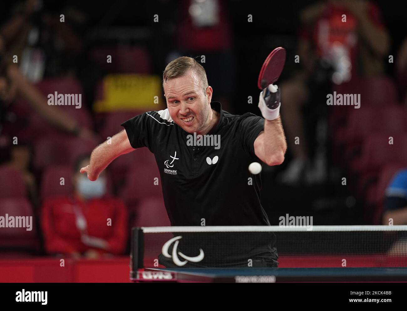 Peter Rosenmeier from Denmark during table tennis at the Tokyo ...