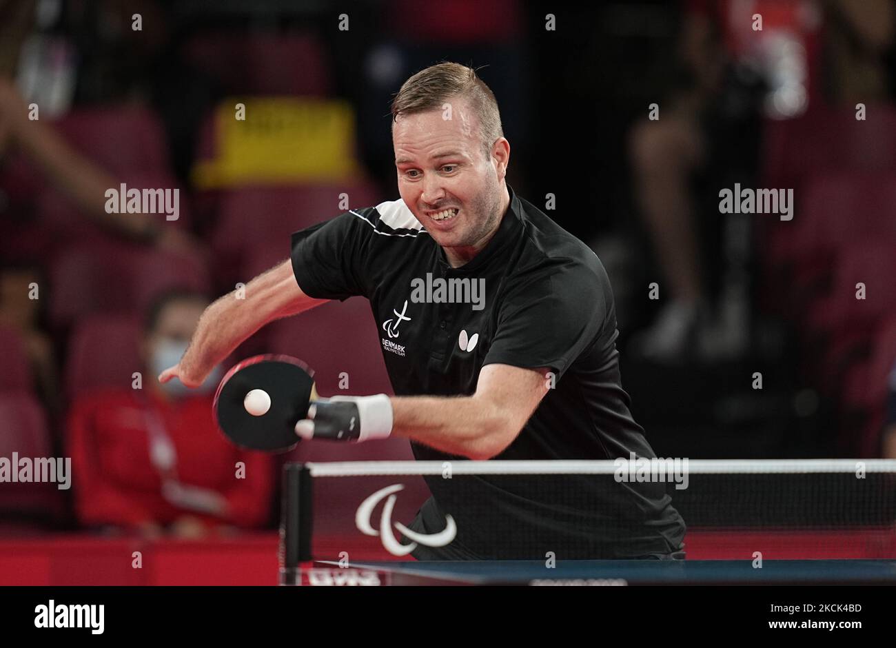 Peter Rosenmeier from Denmark during table tennis at the Tokyo ...