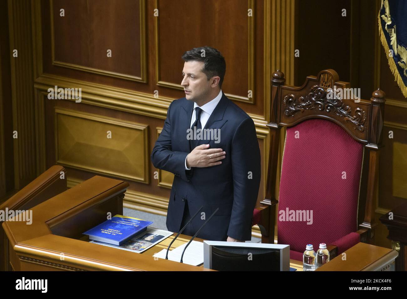 Ukrainian President Volodymyr Zelensky during a Solemn Session Of ...