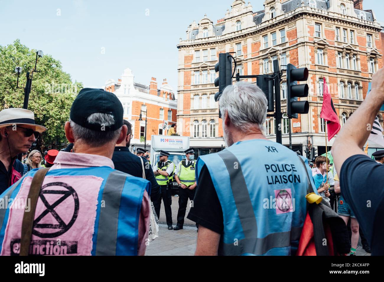 Extinction Rebellion block the junction outside The Palace Theatre in ...