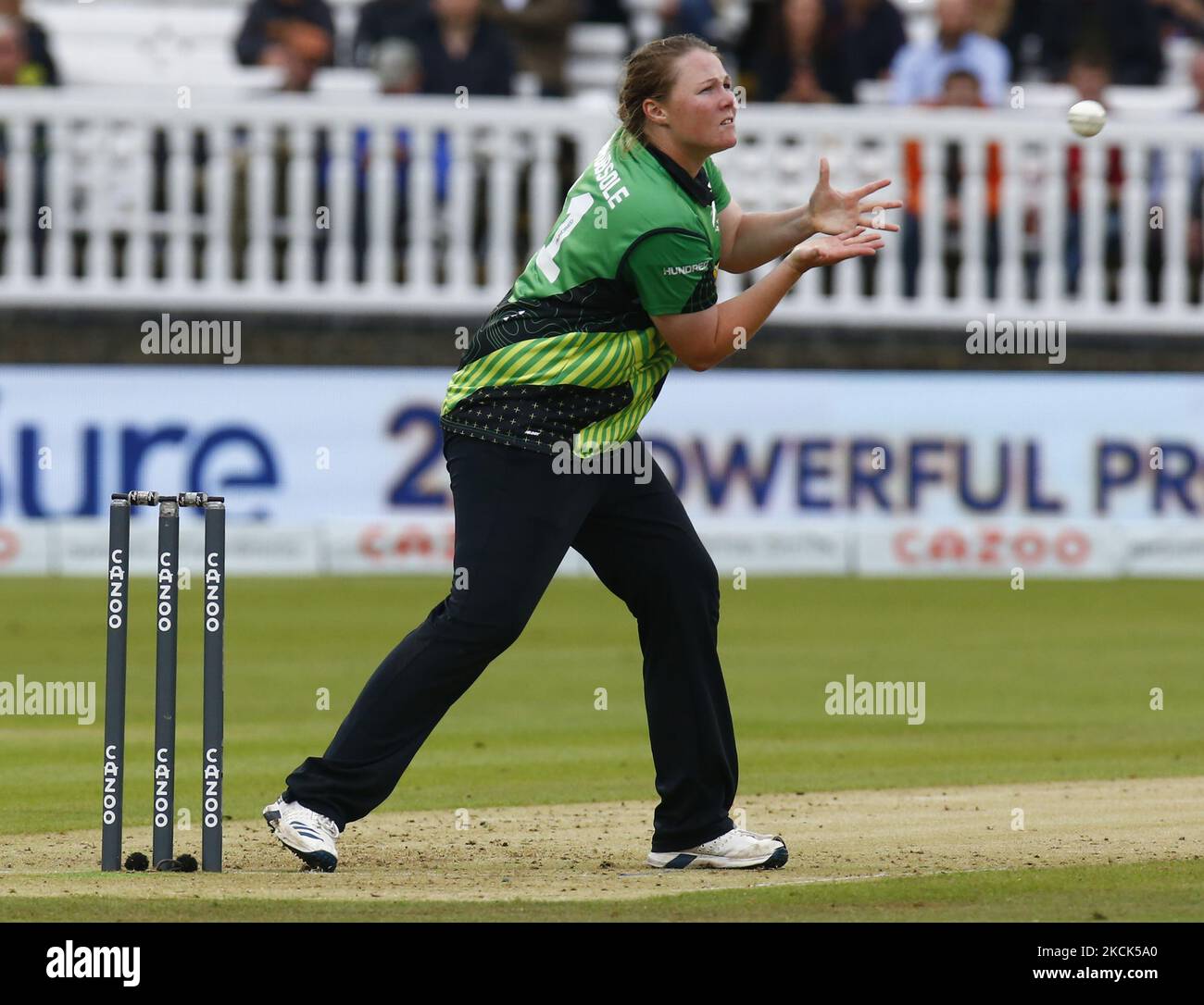Anya Shrubsole of Southern Brave Women during The Hundred Women Final ...