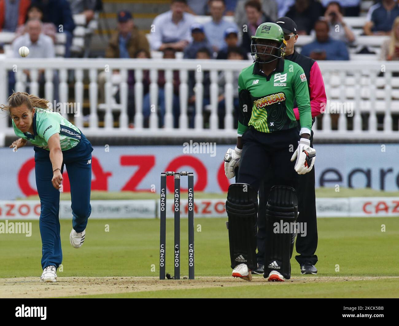 Tash Farrant of Oval Invincibles Women during The Hundred Women Final ...