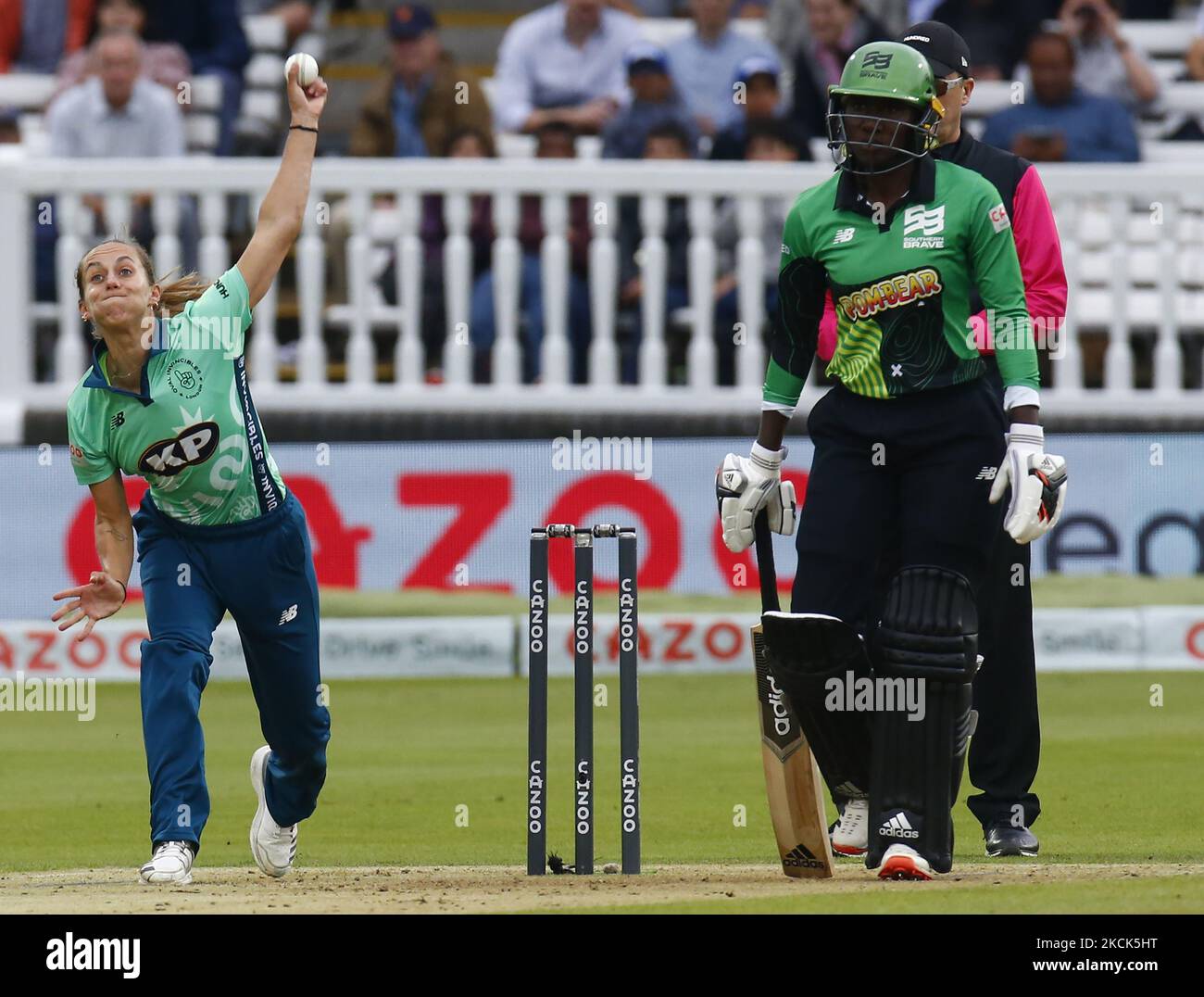 Tash Farrant of Oval Invincibles Women during The Hundred Women Final ...