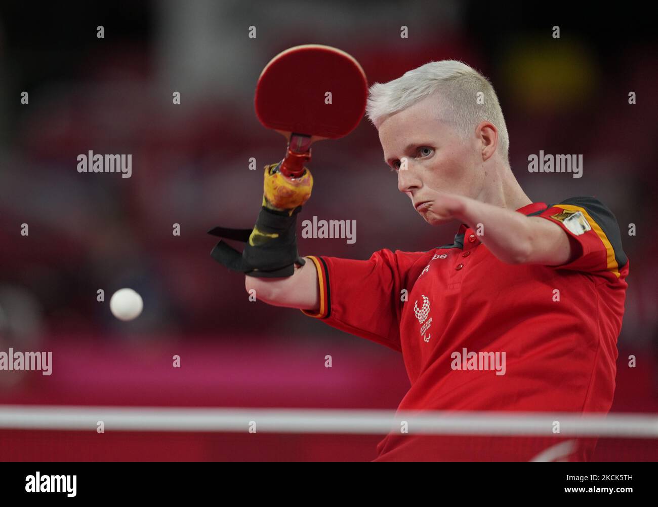 Stephanie Grebe from Germany during table tennis at the Tokyo ...