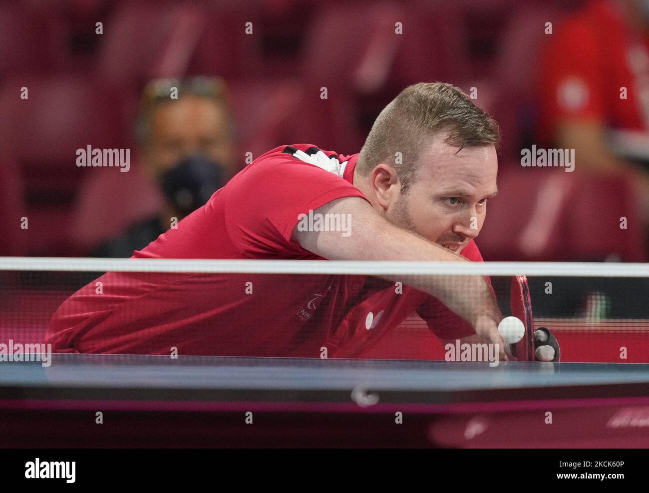 Peter Rosenmeier from Denmark during table tennis at the Tokyo ...