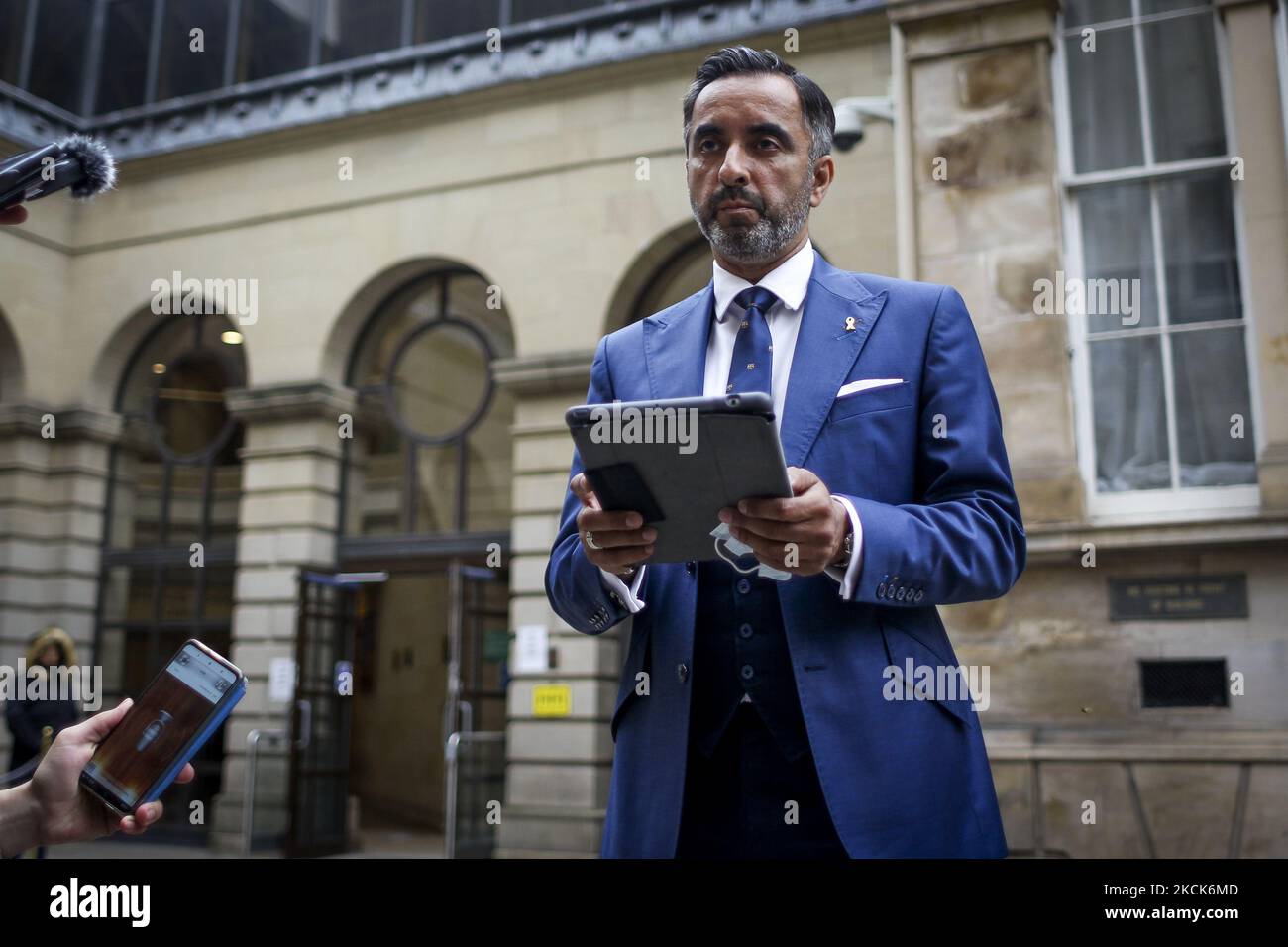 Lawyer Aamer Anwar makes a statement outside Edinburgh Sheriff Court on ...