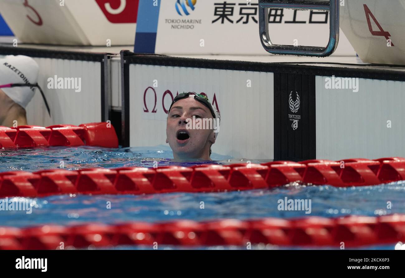 Ellen Keane from Ireland winning gold during swimming at the Tokyo ...