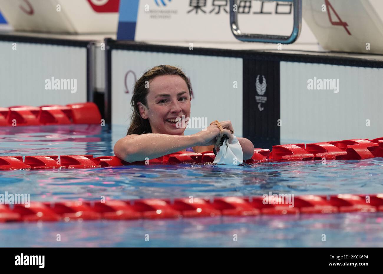 Ellen Keane from Ireland winning gold during swimming at the Tokyo ...