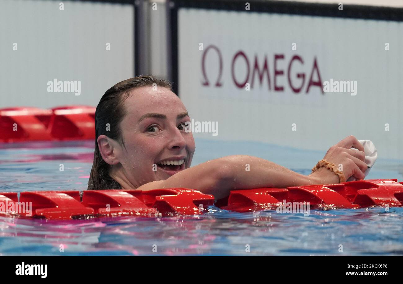Ellen Keane from Ireland winning gold during swimming at the Tokyo ...