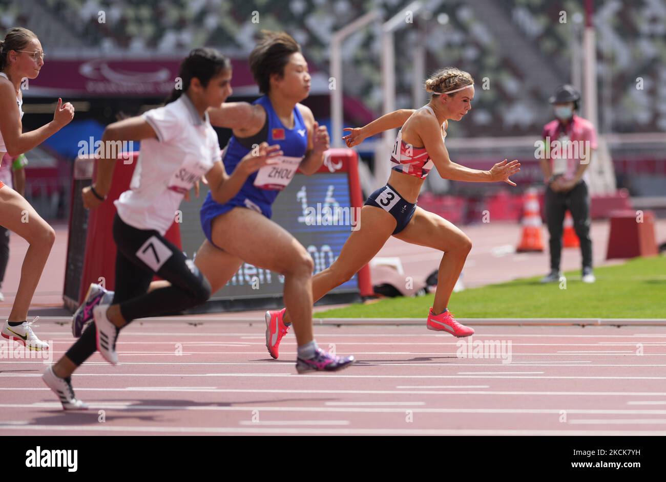 Maria Lyle from Great Britain at 100m during athletics at the Tokyo ...