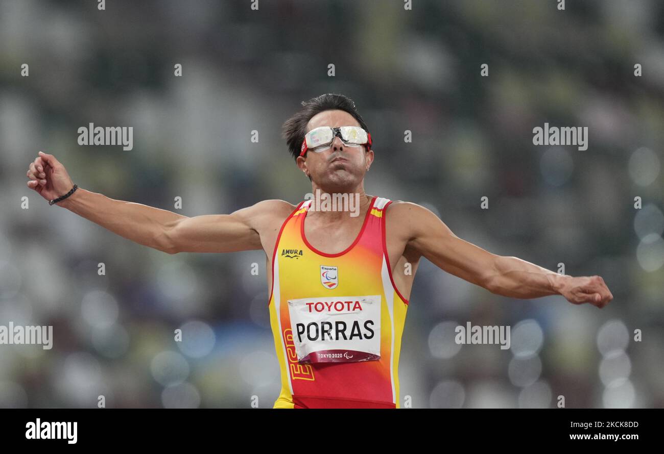 Xavier Porras from Spain at long jump during athletics at the Tokyo ...