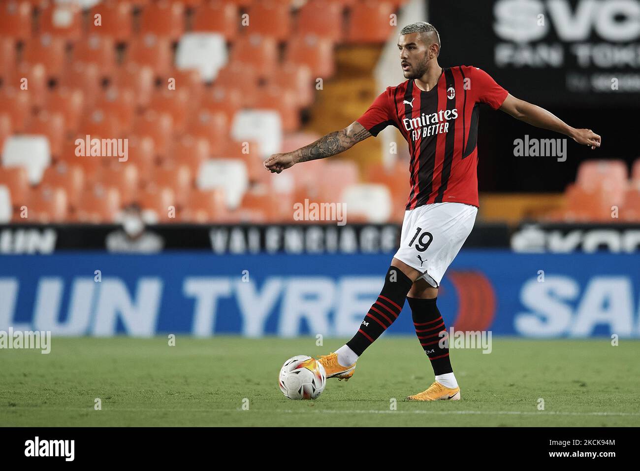 Theo hernandez controls the ball hi-res stock photography and images ...