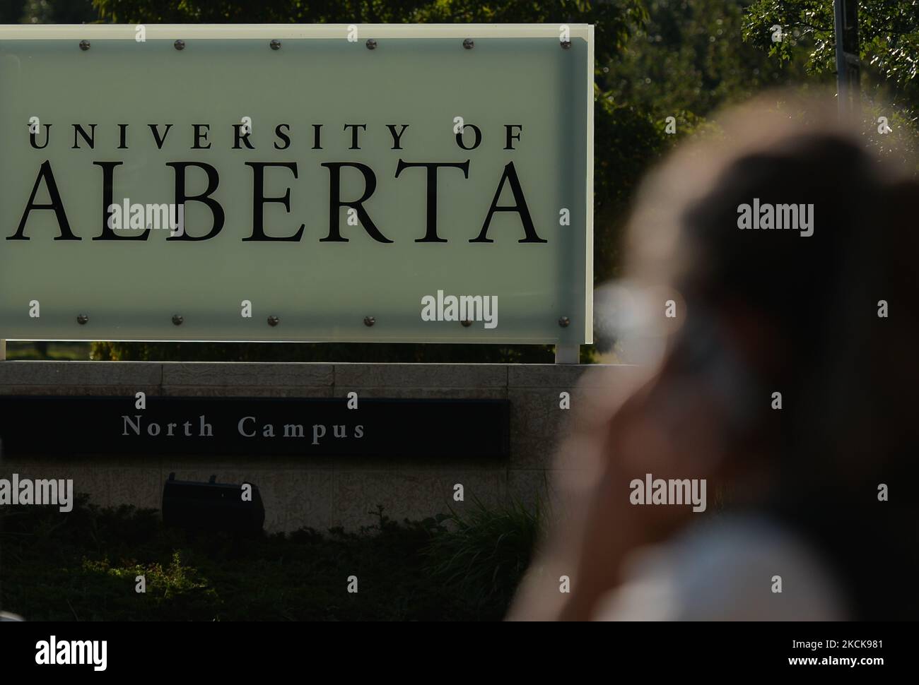 University of Alberta sign. Thursday, August 26, 2021, in Edmonton ...