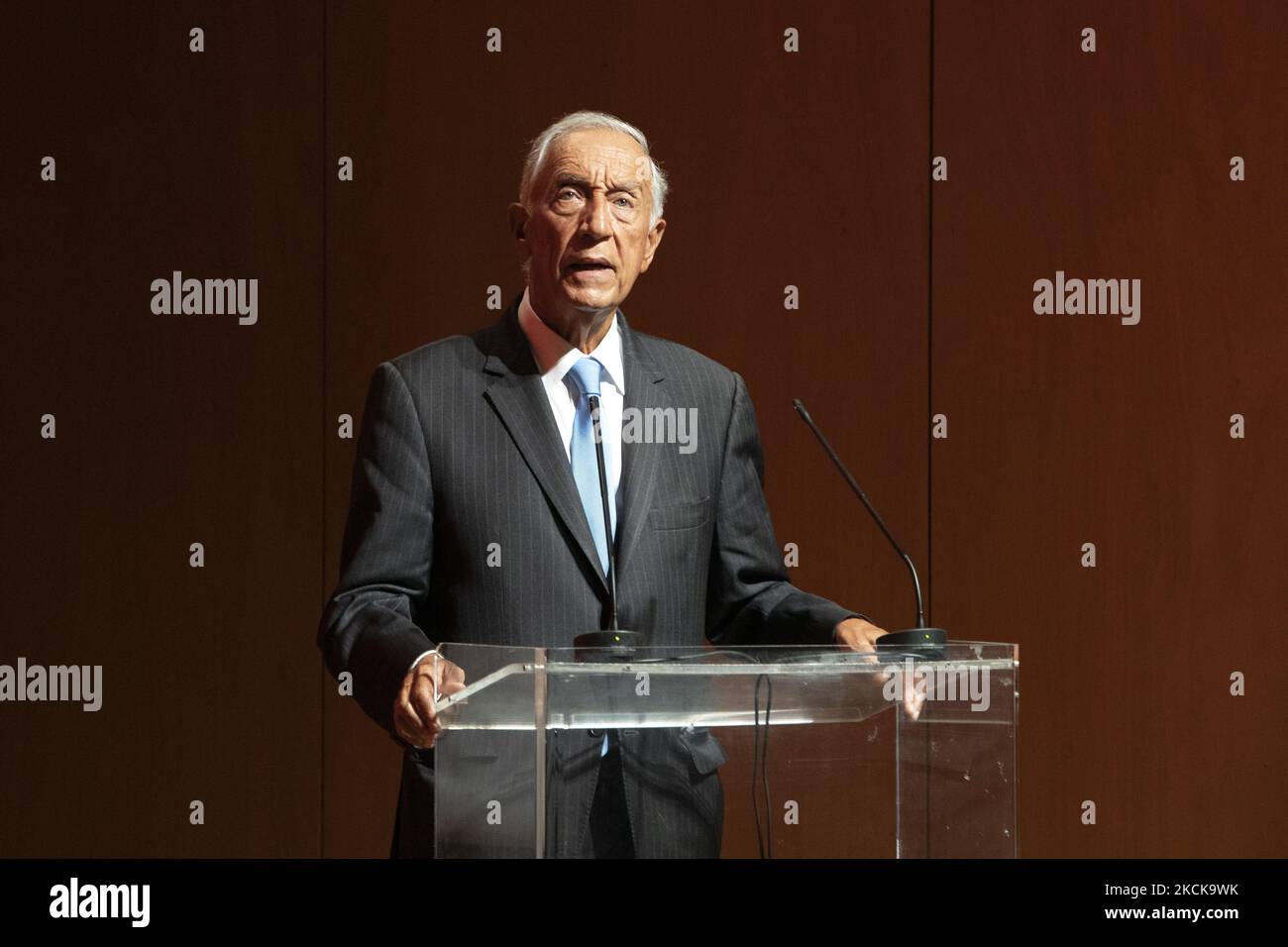 The President of the Republic Marcelo Rebelo de Sousa, attends during ...