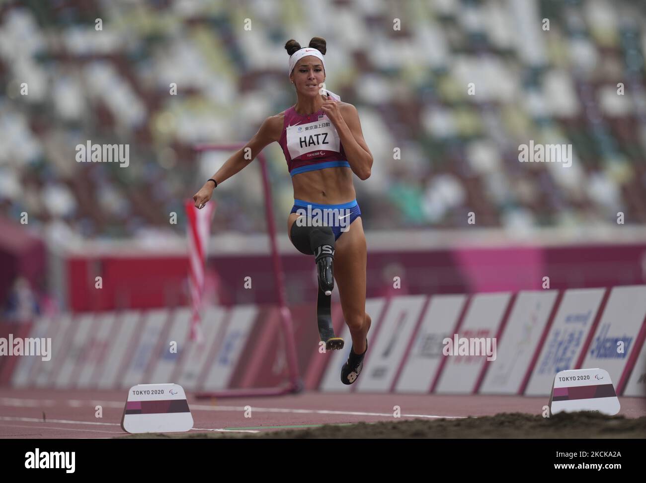 Beatriz Hatz from USA at long jump during athletics at the Tokyo ...