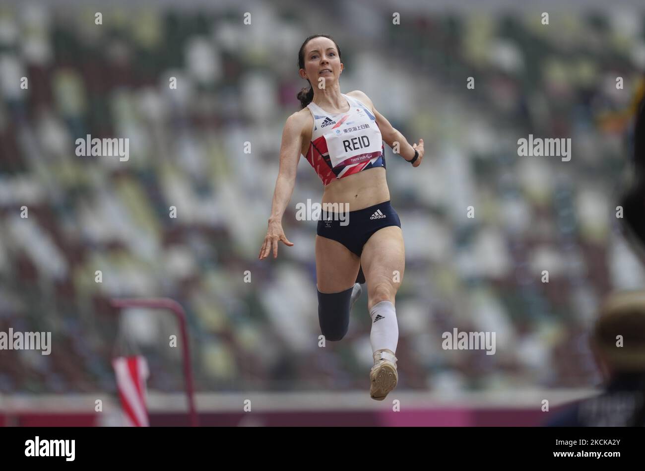 Stef Reid from Great Britain at long jump during athletics at the Tokyo ...