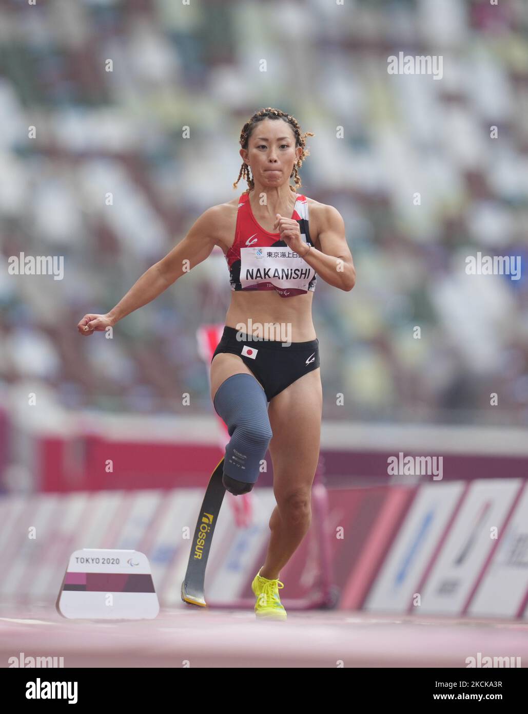 Maya Nakanishi from Japan at long jump during athletics at the Tokyo ...