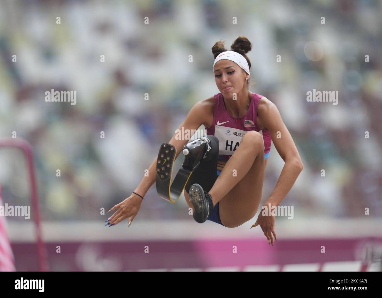 Beatriz Hatz from USA at long jump during athletics at the Tokyo ...