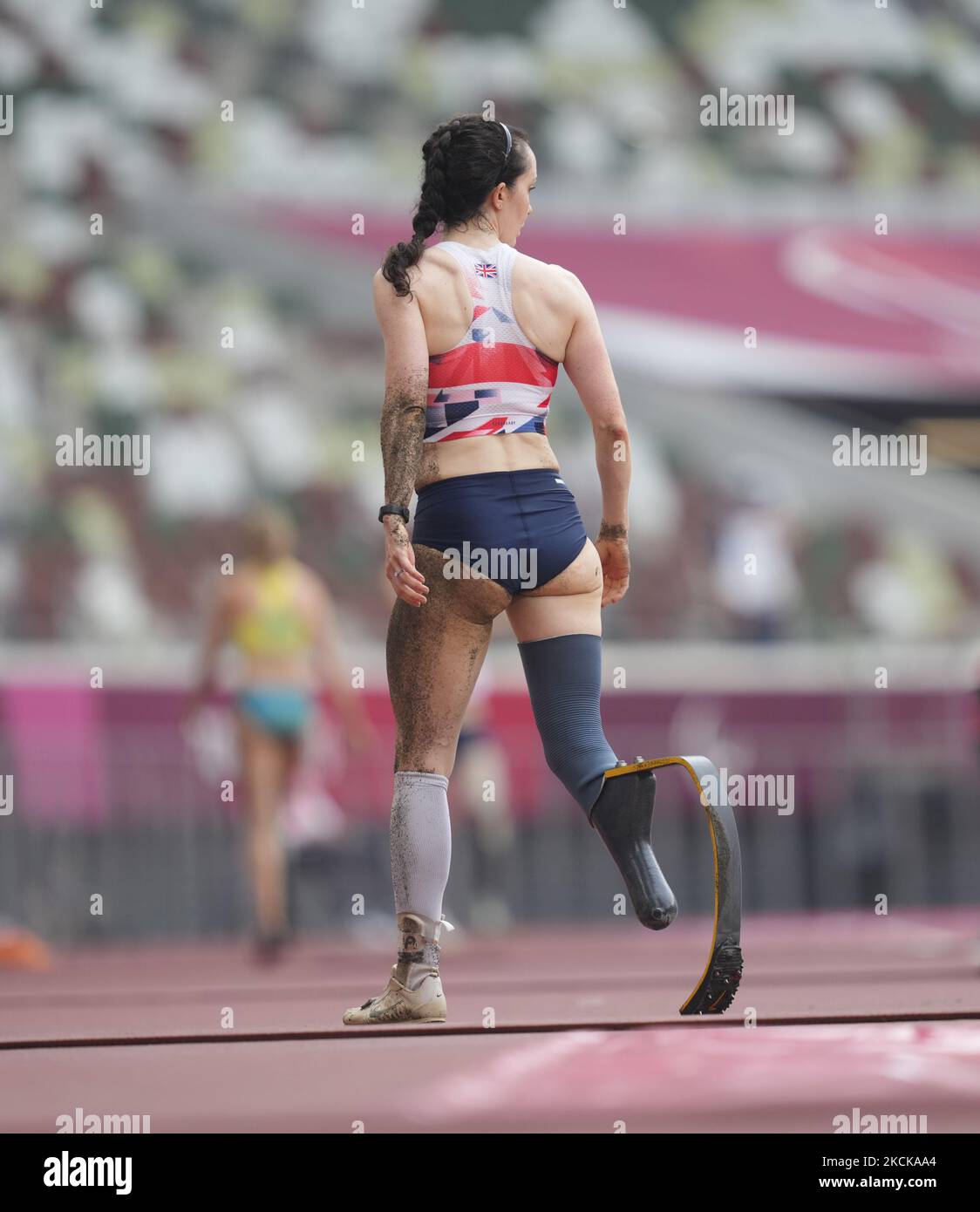 Stef Reid from Great Britain at long jump during athletics at the Tokyo ...