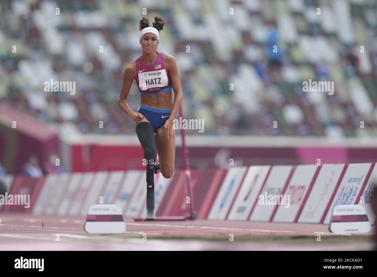 Beatriz Hatz from USA at long jump during athletics at the Tokyo ...