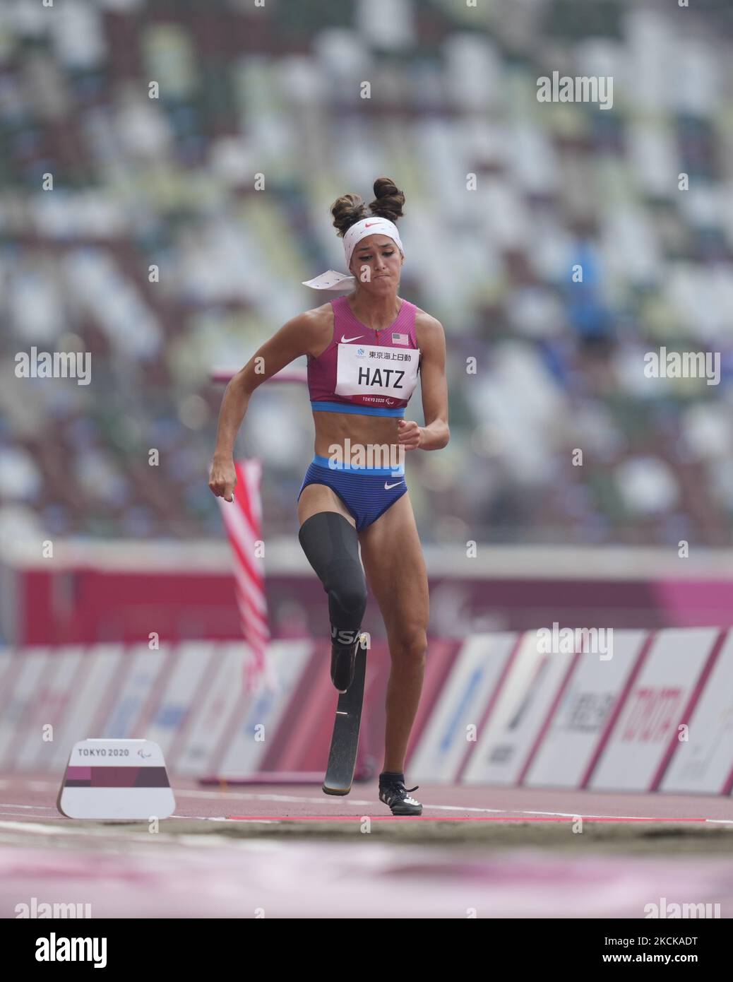 Beatriz Hatz from USA at long jump during athletics at the Tokyo ...