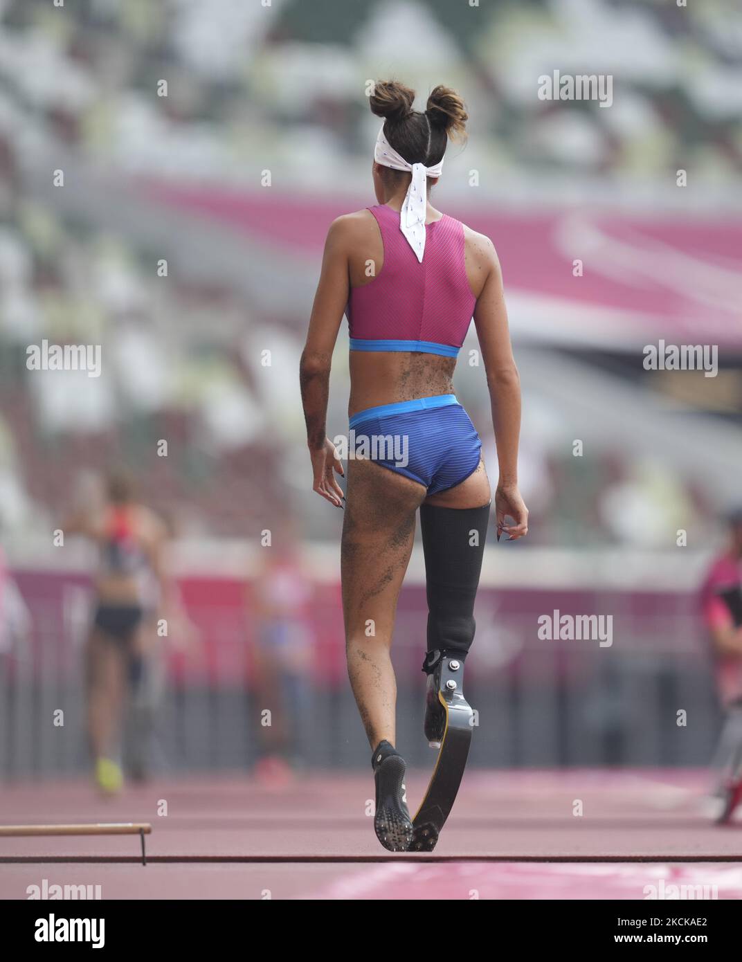 Beatriz Hatz from USA at long jump during athletics at the Tokyo ...