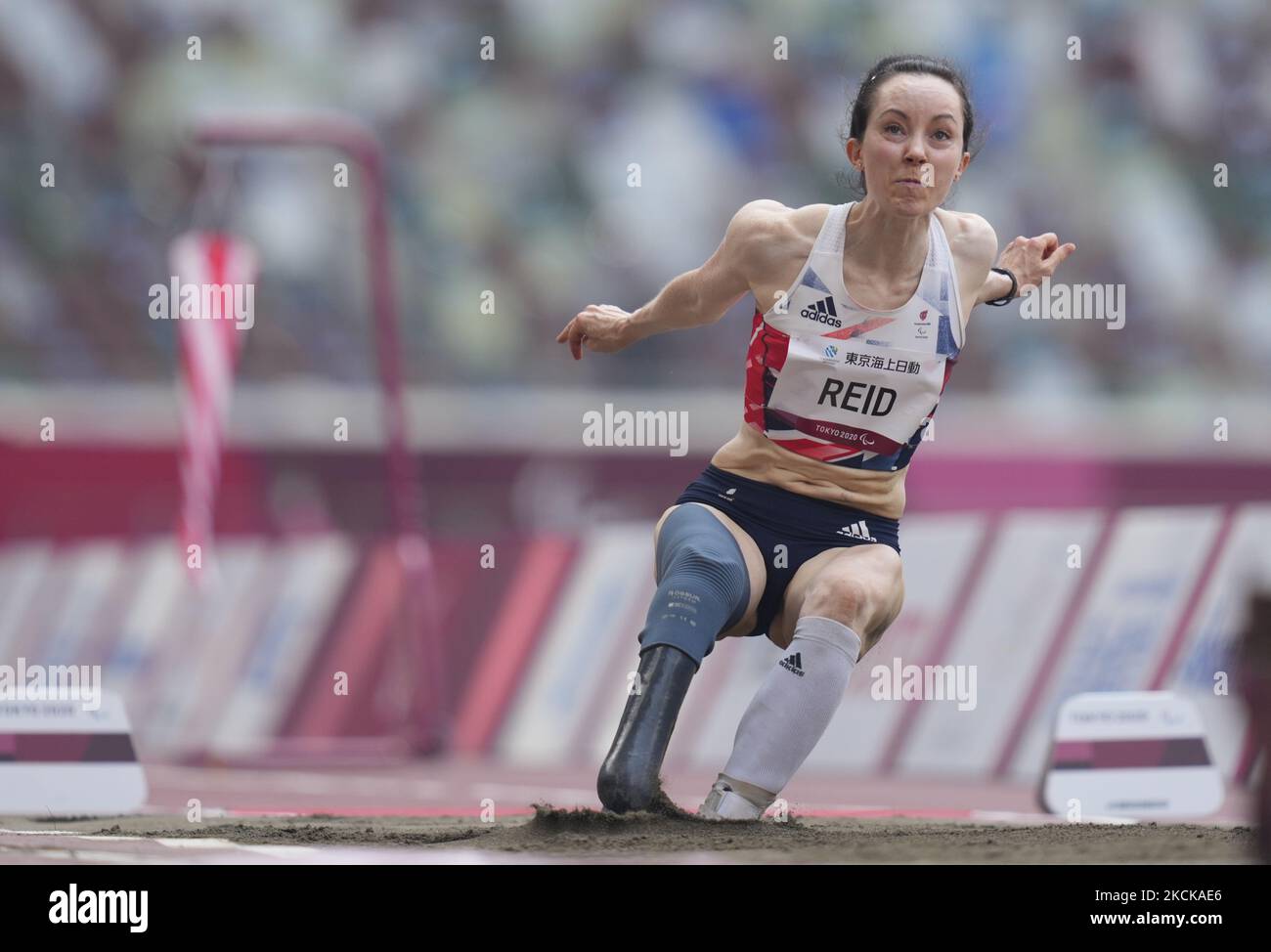 Stef Reid from Great Britain at long jump during athletics at the Tokyo ...