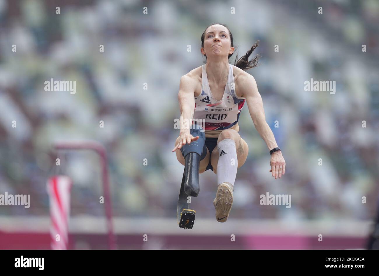 Stef Reid from Great Britain at long jump during athletics at the Tokyo ...