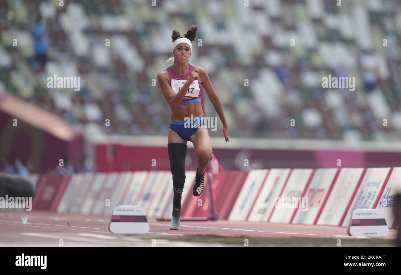 Beatriz Hatz from USA at long jump during athletics at the Tokyo ...