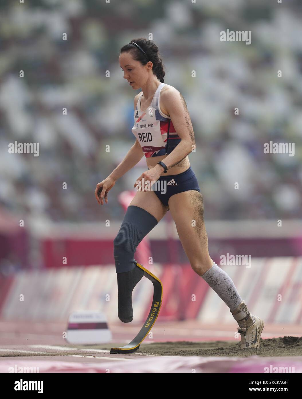 Stef Reid from Great Britain at long jump during athletics at the Tokyo ...