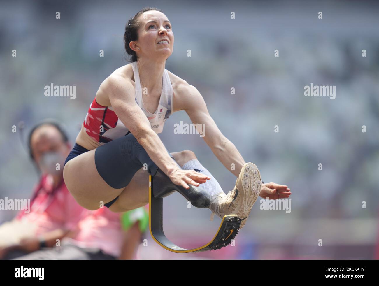 Stef Reid from Great Britain at long jump during athletics at the Tokyo ...