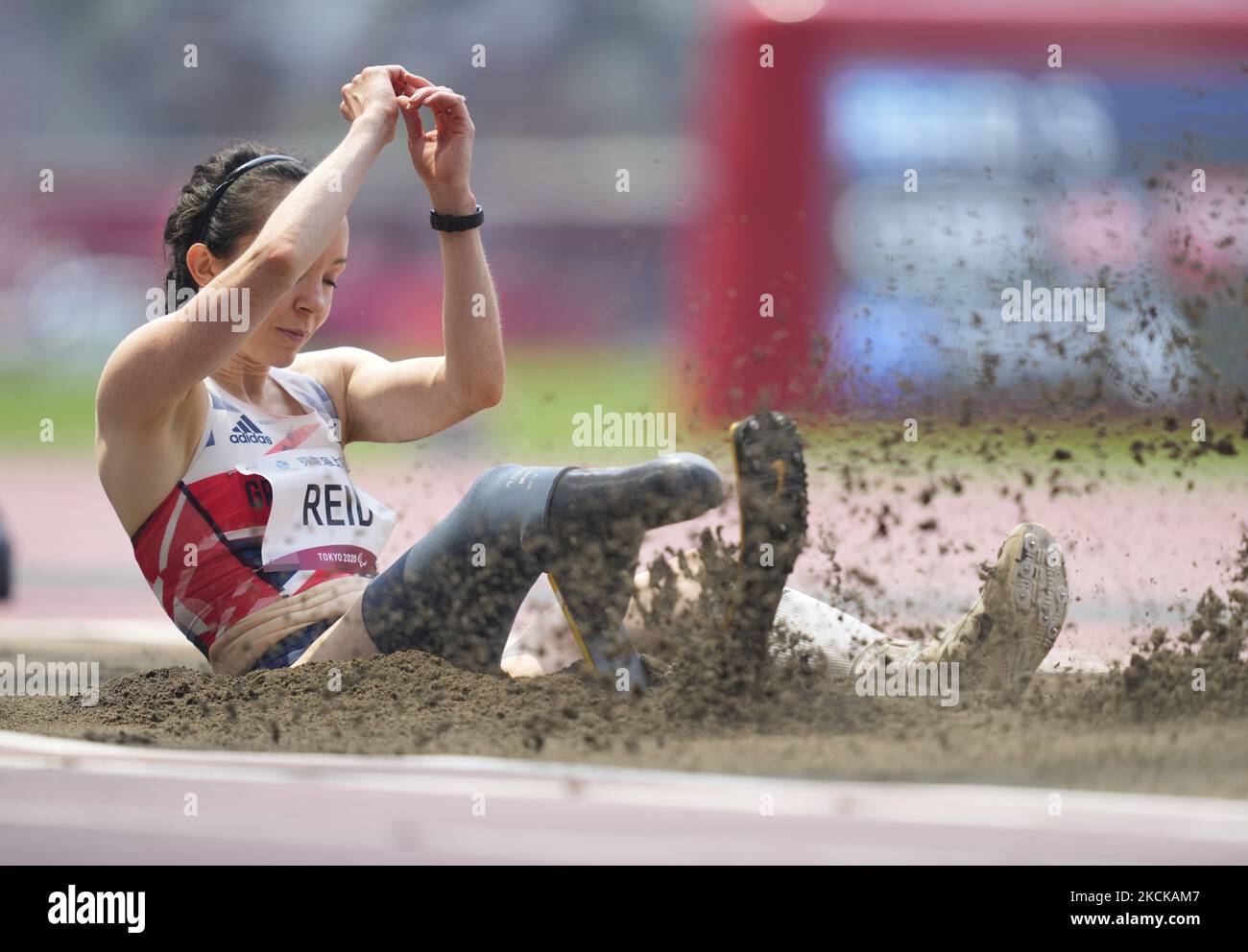Stef Reid from Great Britain at long jump during athletics at the Tokyo ...