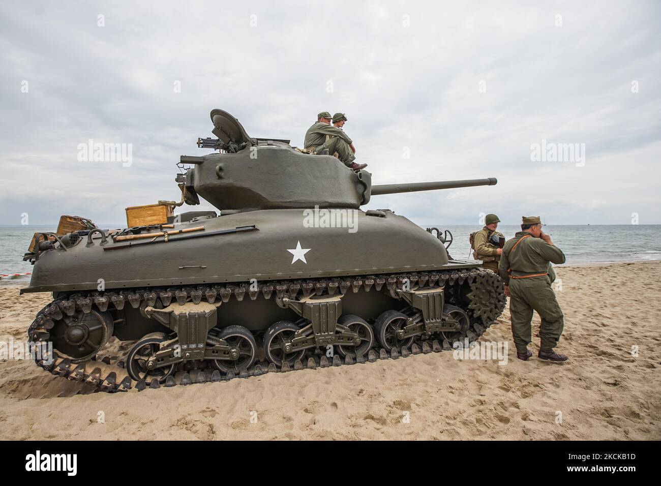 Dday beach tank hi-res stock photography and images - Alamy