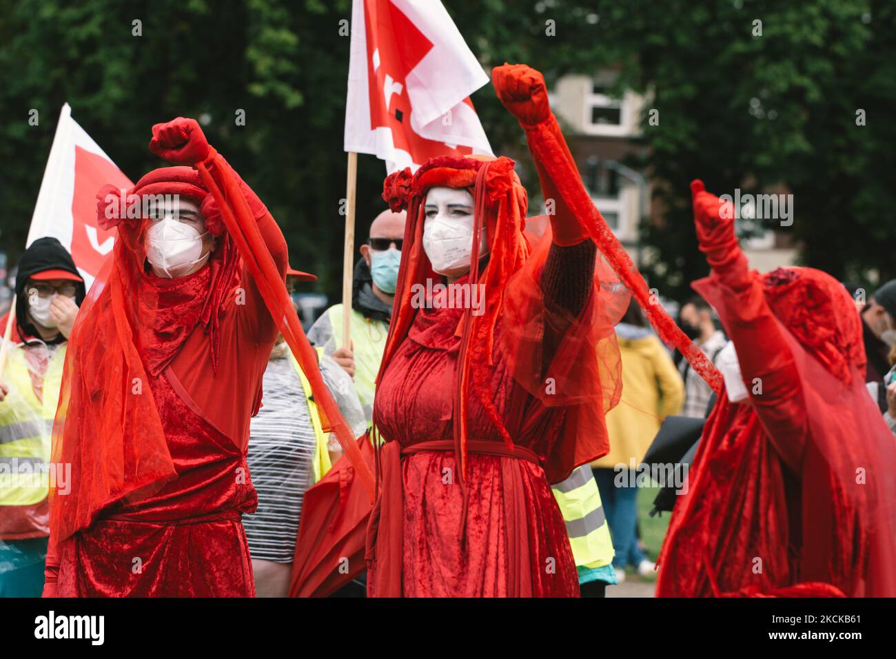 Members of the Extinction Rebellion are seen during the Protest over ...