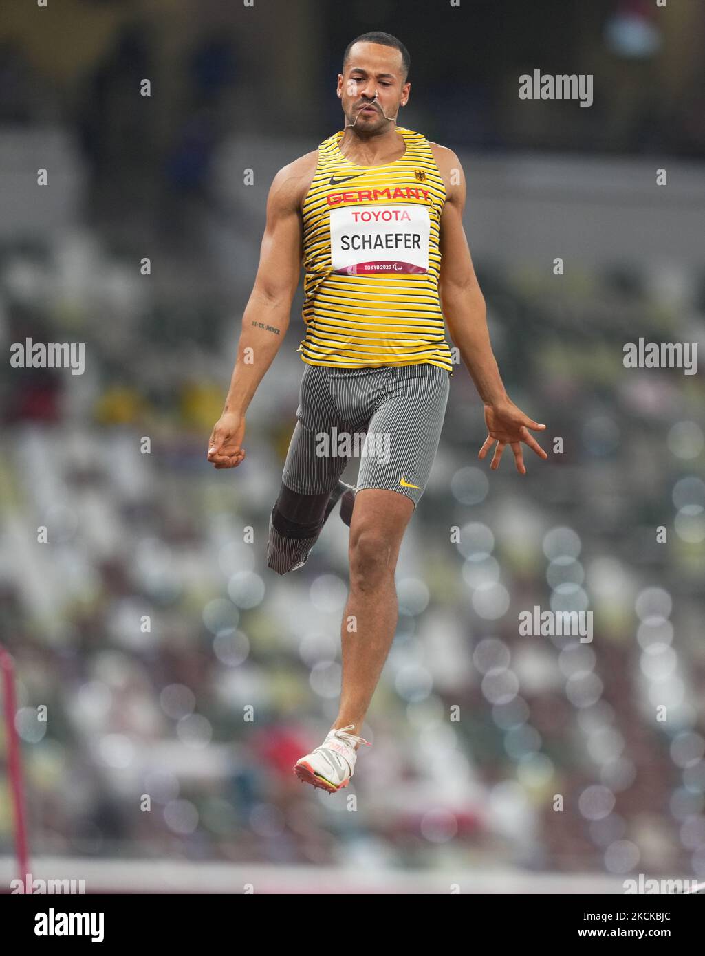Leon Schaefer from Germany at longjump during athletics at the Tokyo ...