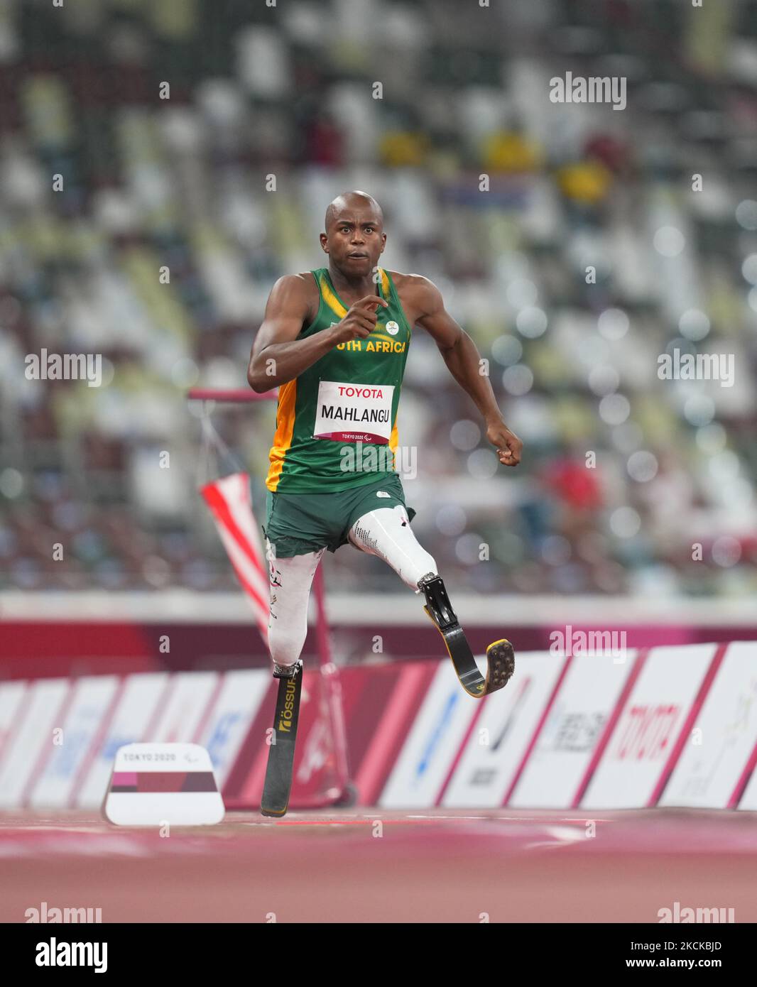 Ntando Mahlangu from South Africa at Longjump during athletics at the ...