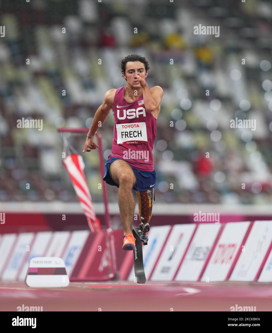 Ezra Frech from USA at longjump during athletics at the Tokyo ...