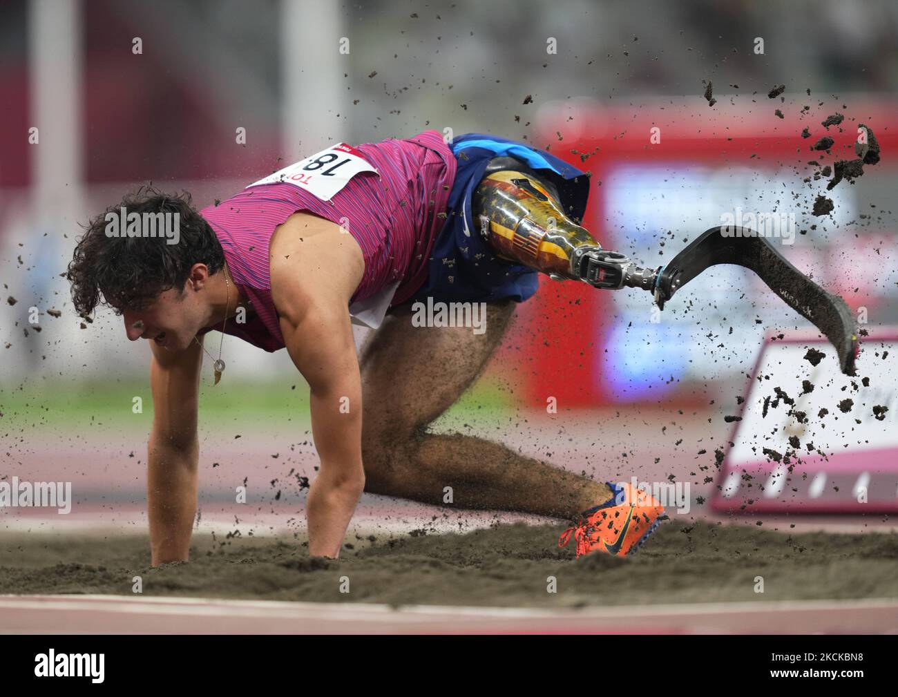 Ezra Frech from USA at longjump during athletics at the Tokyo ...
