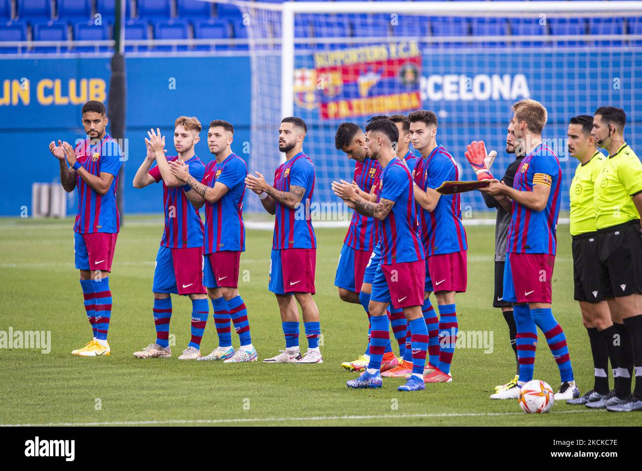 FC Barcelona B team during the match between FC Barcelona Bl and ...